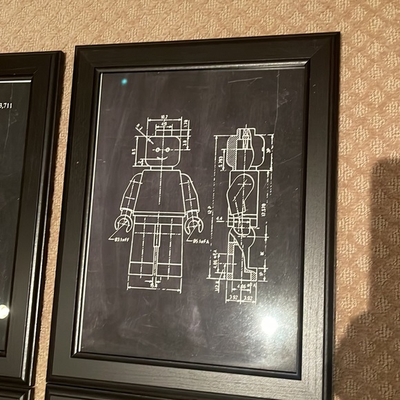 Art | Lego Blueprints Set Of 4 Fit 12x16 Frames Frames Not Included ...